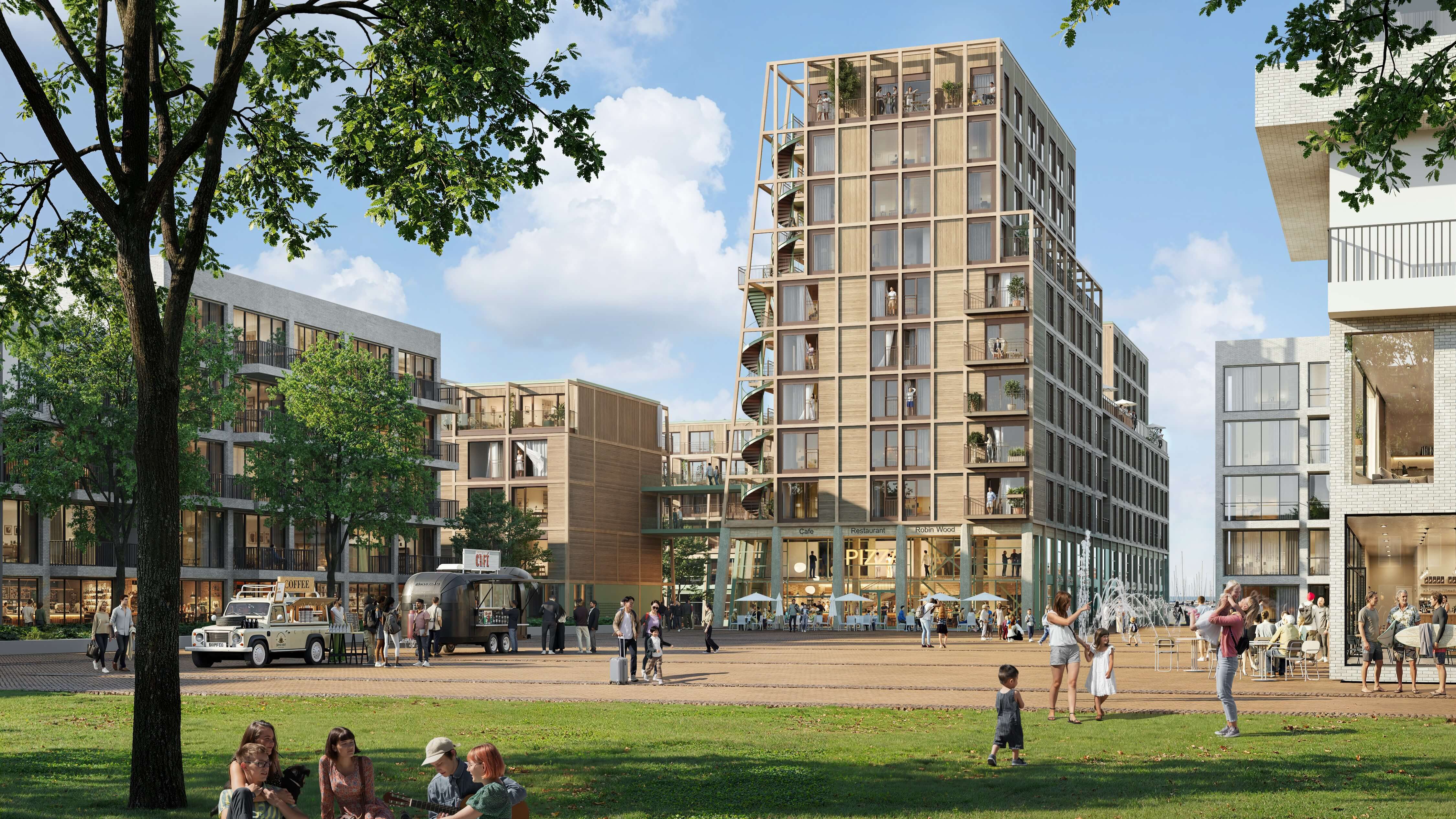Robin wood, timber city block around a tiny forest | Marc Koehler ...